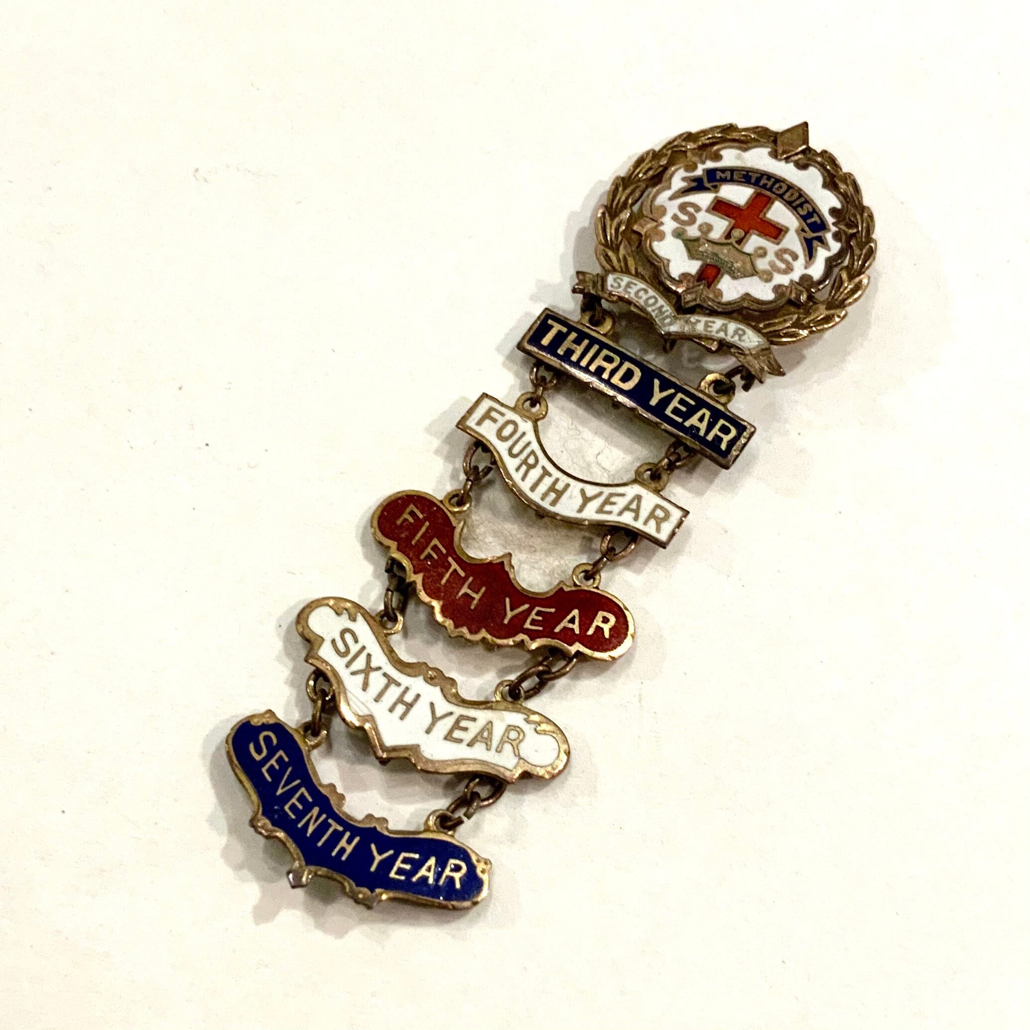 Methodist Enameled Sunday School Pin Ca: 1900. | Etsy