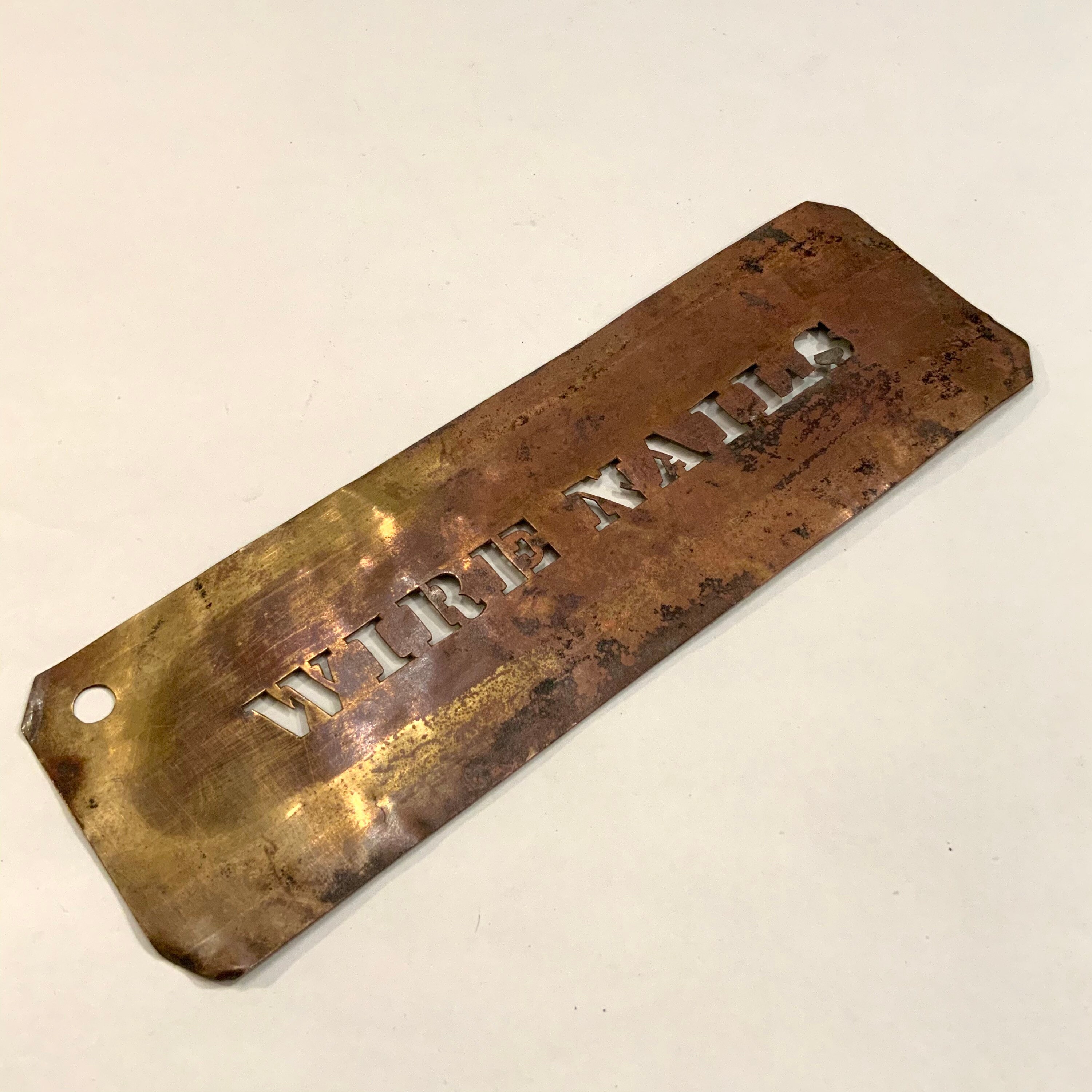 Antique Copper Stencil Wire Nails Copper Sign Stencil Ca: | Etsy