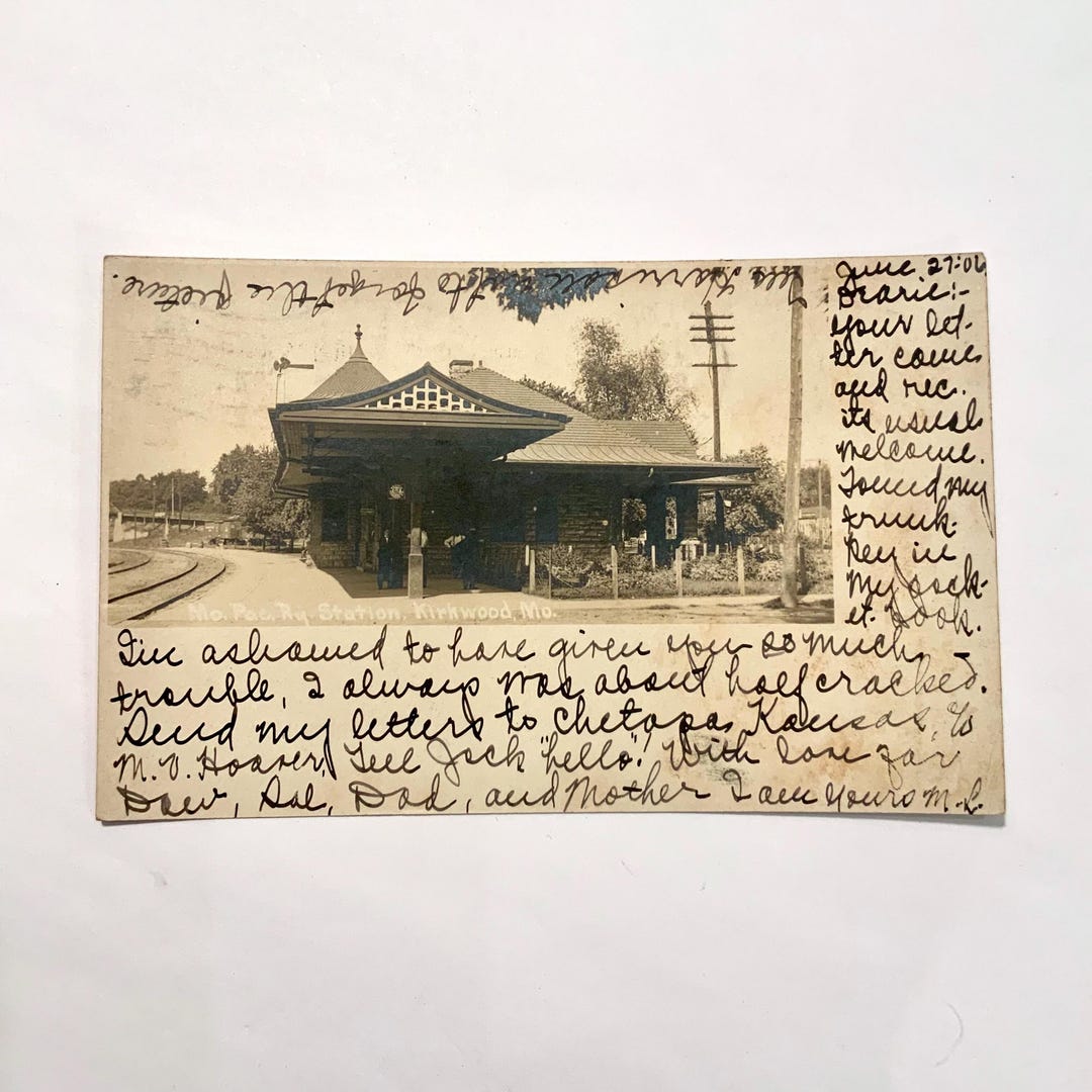 Missouri Pacific Railroad Train Station, Kirkwood, Missouri, Ca: 1906 ...