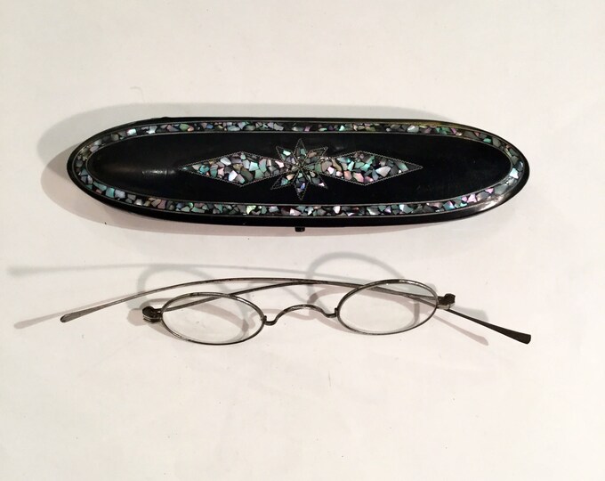 Antique 1890's AO Victorian Era NICKEL & GOLD Wire Rim Eyeglasses ...