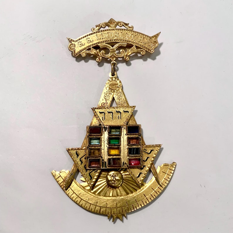 Antique Mason Lodge Jewel Badge, Grand High Priest, Masonic, Odd ...