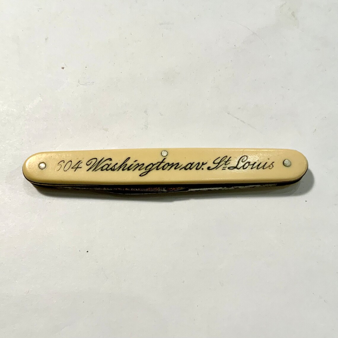 Antique Celluloid Pocket Knife: St. Louis Advertising Pen Knife, 1920s ...