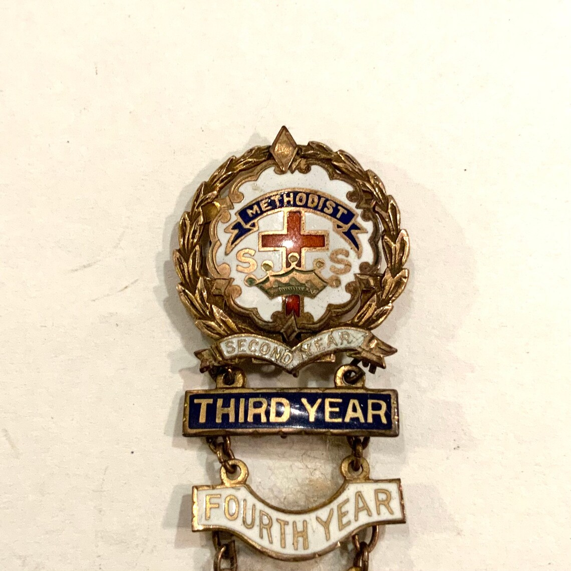 Methodist Enameled Sunday School Pin Ca: 1900. | Etsy