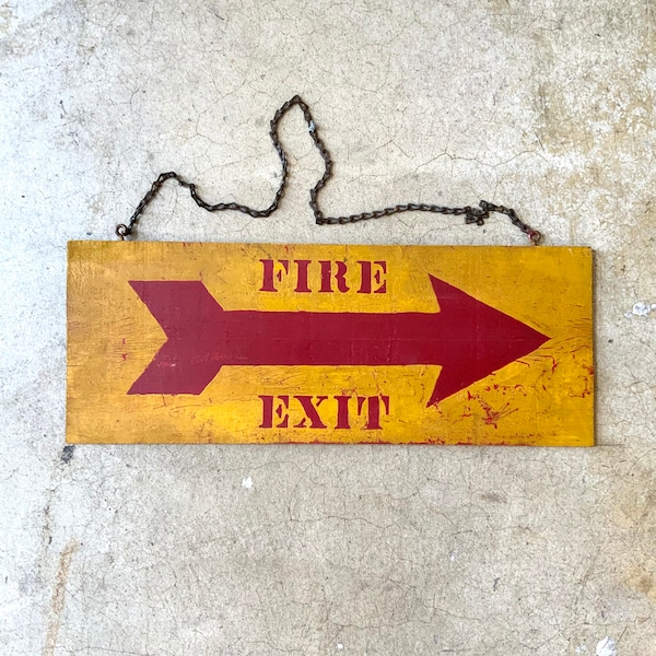 Antique Exit Sign - Etsy