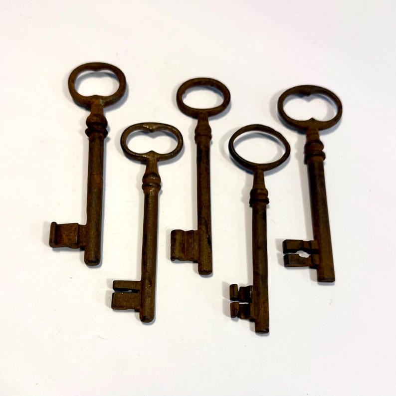 Antique Jailer's Keys, Huge Forged Iron Keys, All Five, Ca: 1800. - Etsy