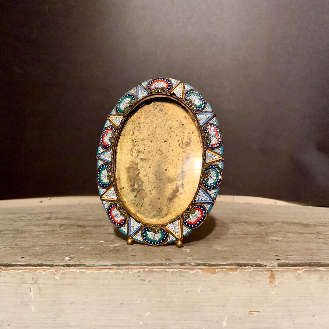 Antique Micro Mosaic Frame, Italian Oval Frame, Ca: 1920s. - Etsy