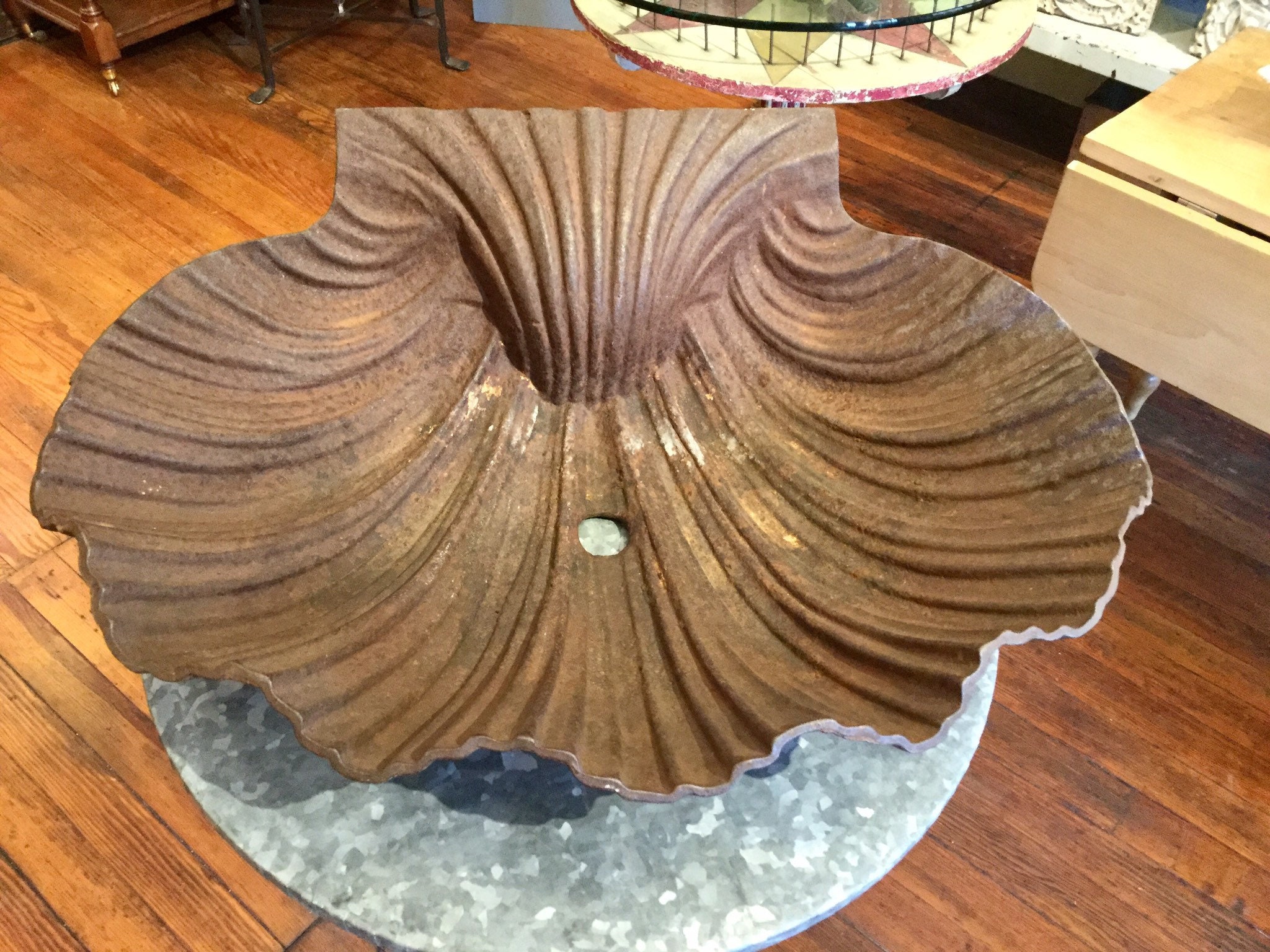 Huge Cast Iron Shell Basin or Sink Antique French Not Free | Etsy