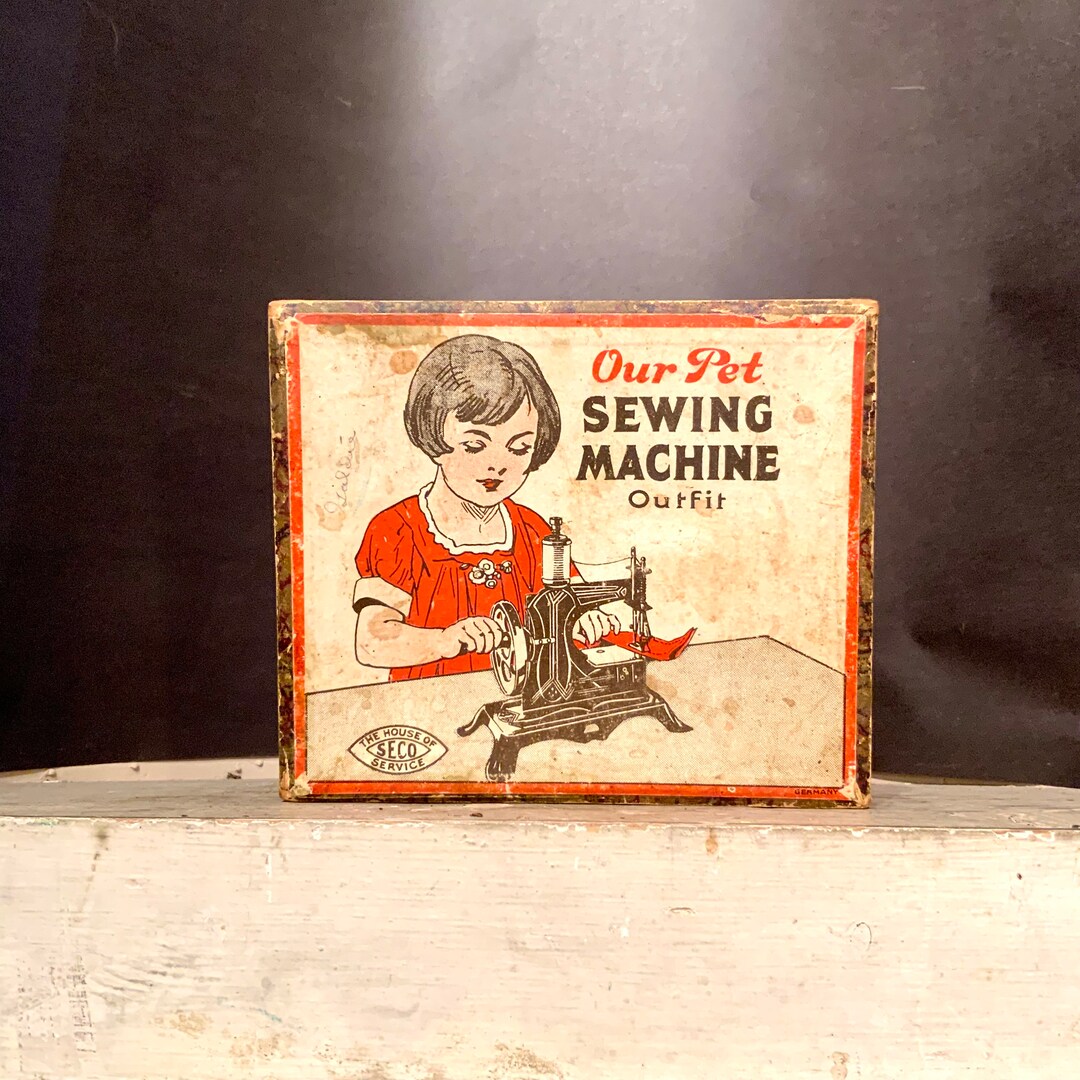 Vintage Toy Sewing Machine Box, Seco Germany Wooden Box, Ca: 1920s. - Etsy