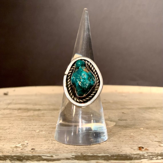 vintage ring 1980s native - Gem