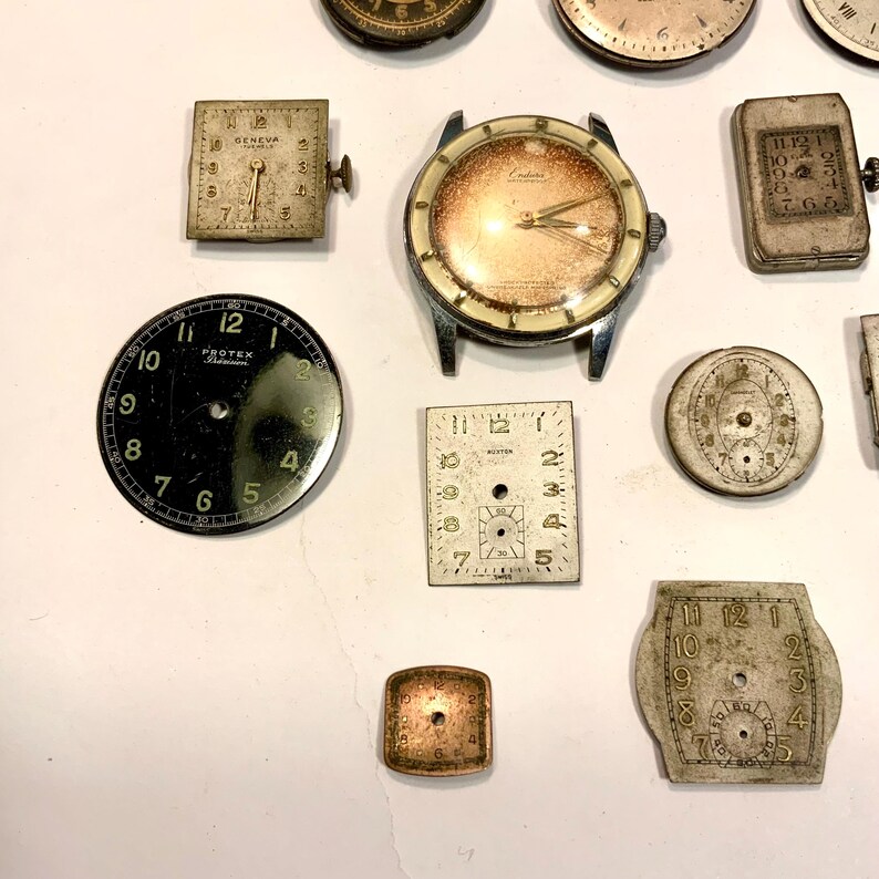 Vintage Watches and Watch Faces for Repair or DIY Projects, All 15, Ca ...