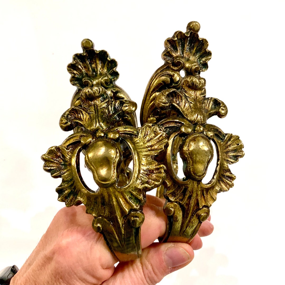 Antique French Curtain Tiebacks, Gilt Bronze Tiebacks, Ca: 1890s. - Etsy