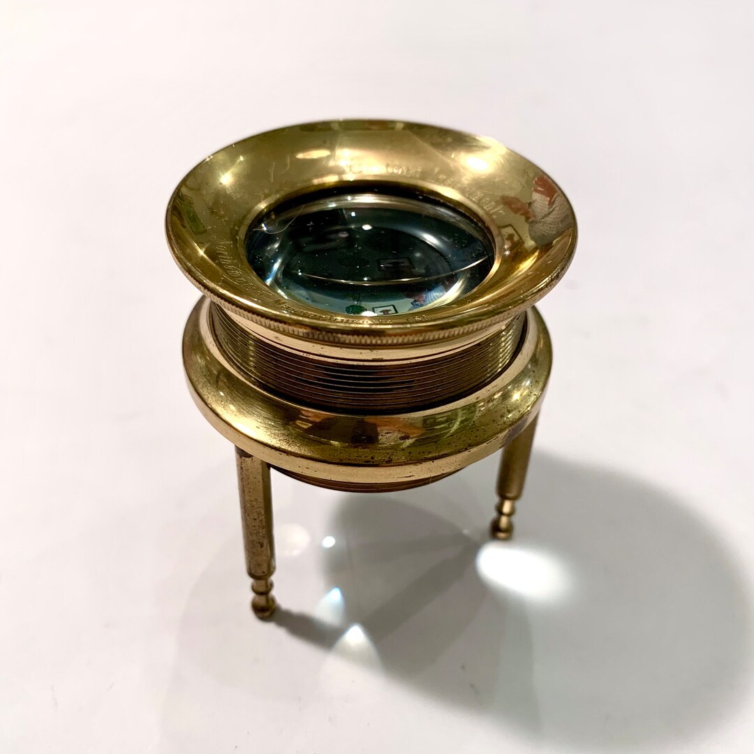 Vintage Magnifying Glass, Stamp, Map, Scientific Tripod Magnifier, Van ...