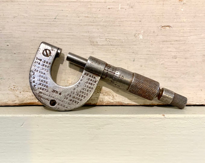 Vintage Brown & Sharpe No. 4 Micrometer, Machinist Tool, Early. - Etsy