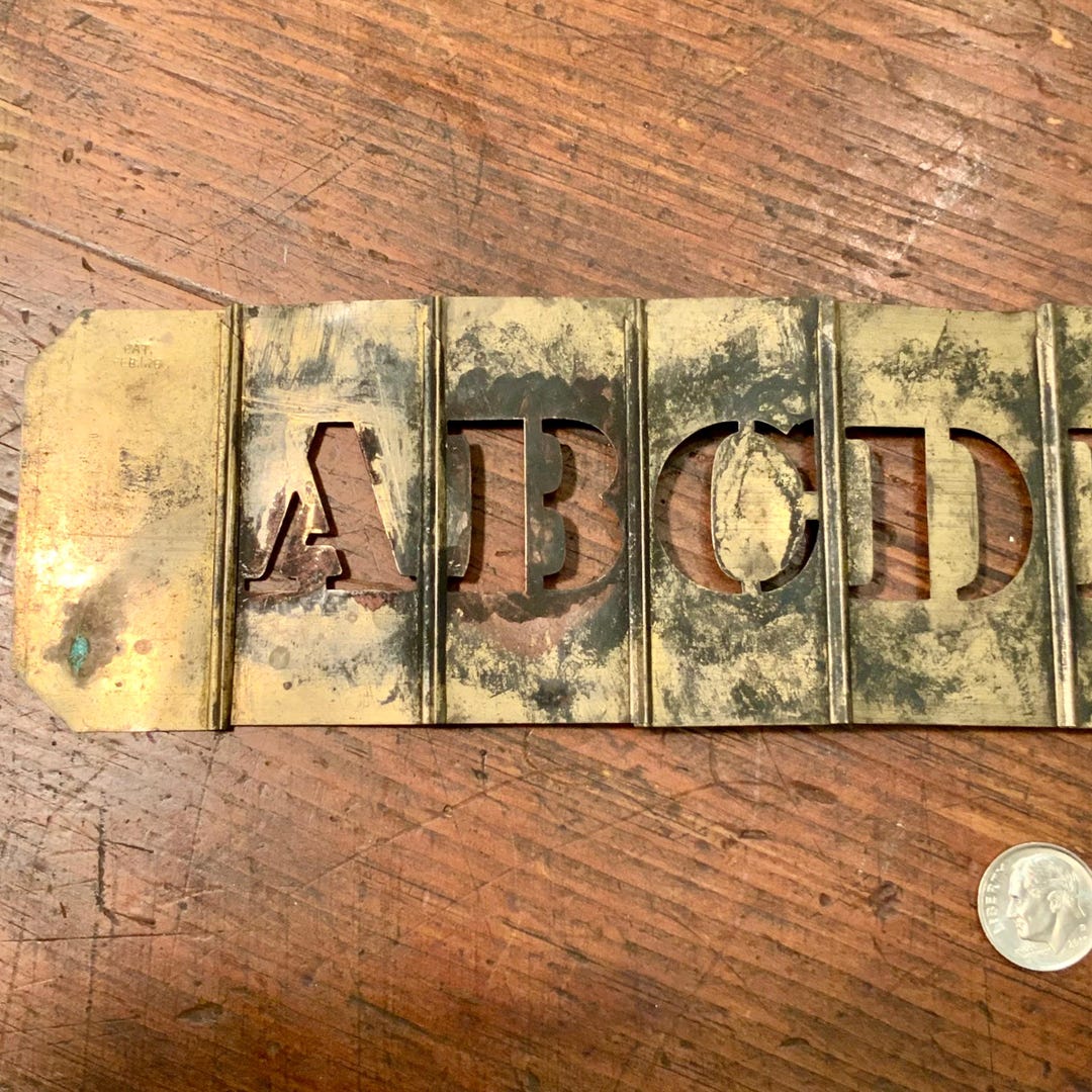 Abcs Copper Stencils, Alphabet Sign Stencils, Complete, Ca: 1890s. - Etsy
