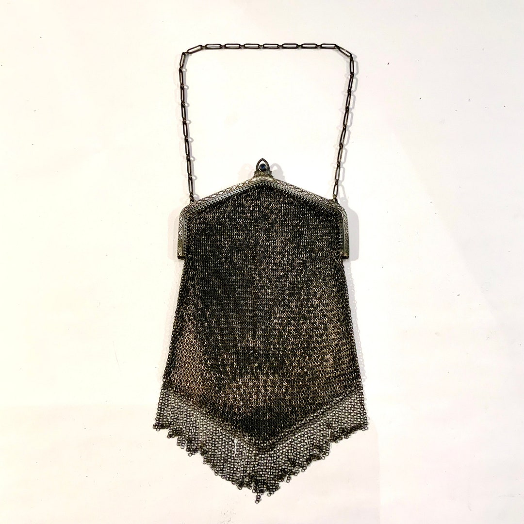 Art Deco Mesh Purse, Silver Mesh Flapper Bag, Ca: 1920s. - Etsy
