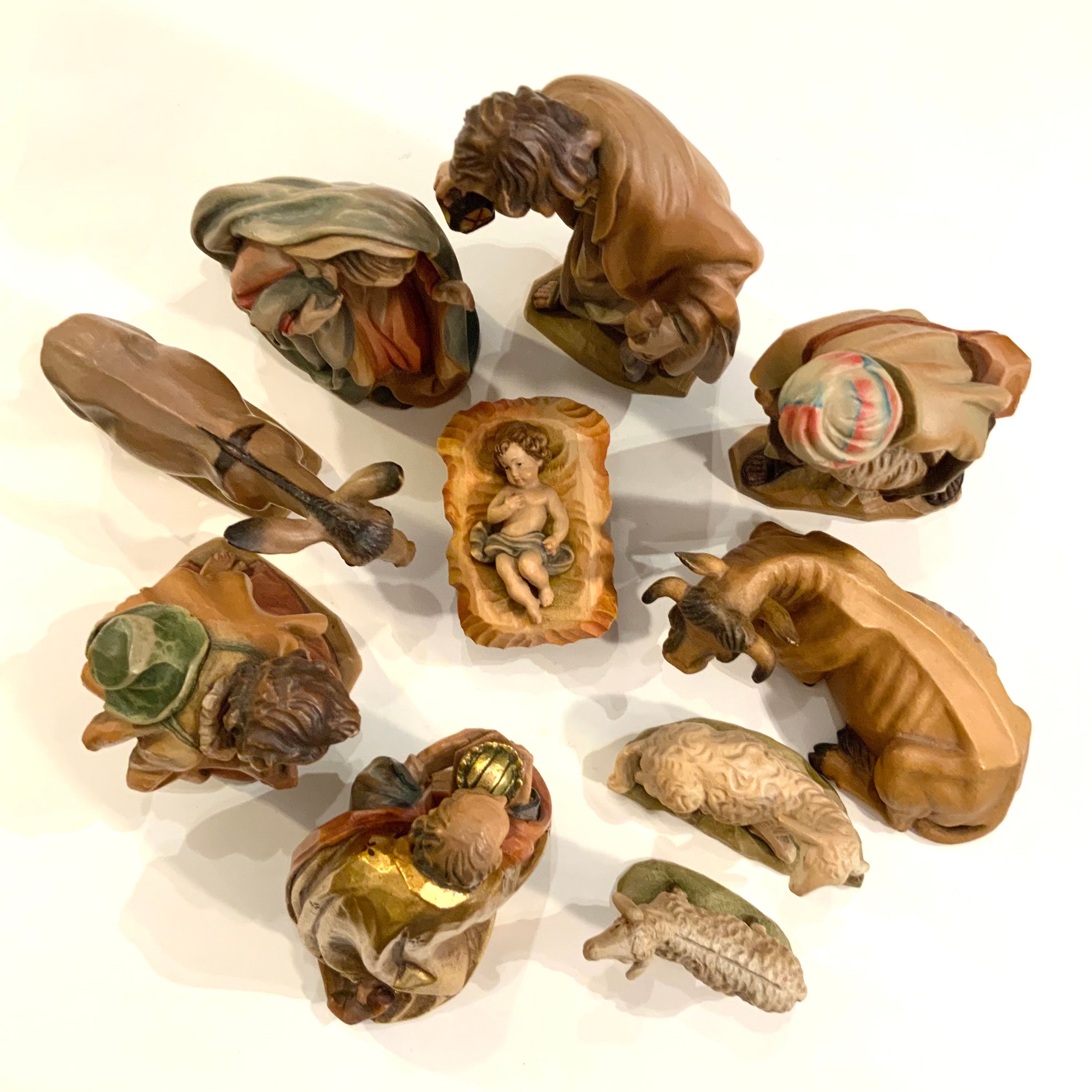 Anri 8 Bernardi Carved Wood Nativity Set All Ten Pieces. - Etsy