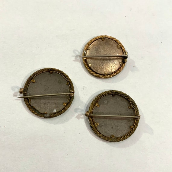 Victorian Photographic Pin Enameled Frames, All Three… - Gem