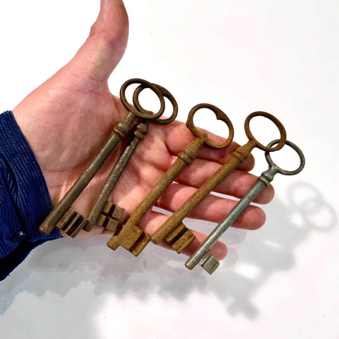 Antique Jailer's Keys, Huge Forged Iron Keys, All Five, Ca: 1800. - Etsy