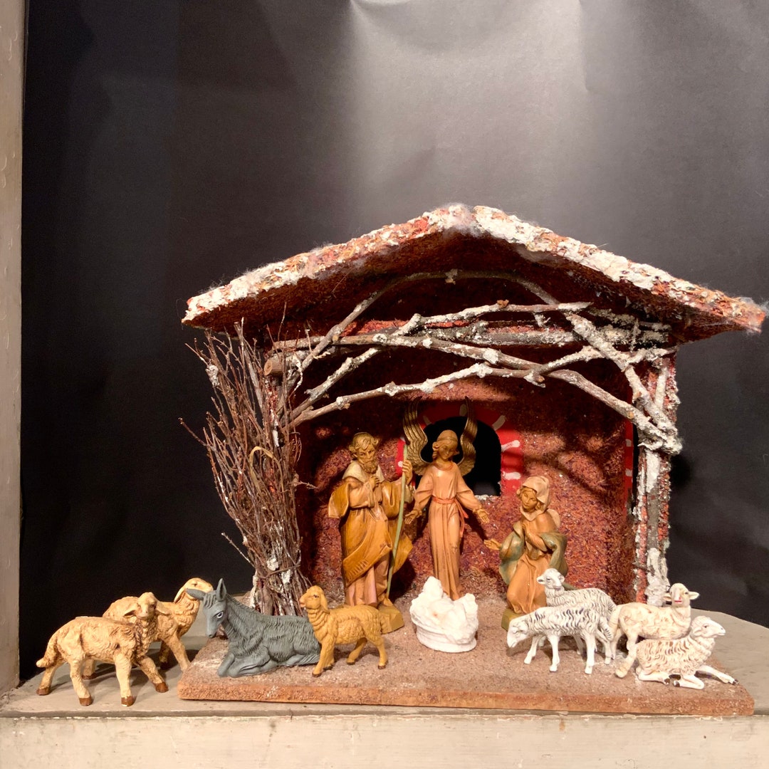 Vintage Fontainini Nativity, Simonetti Holy Family With Stable and ...
