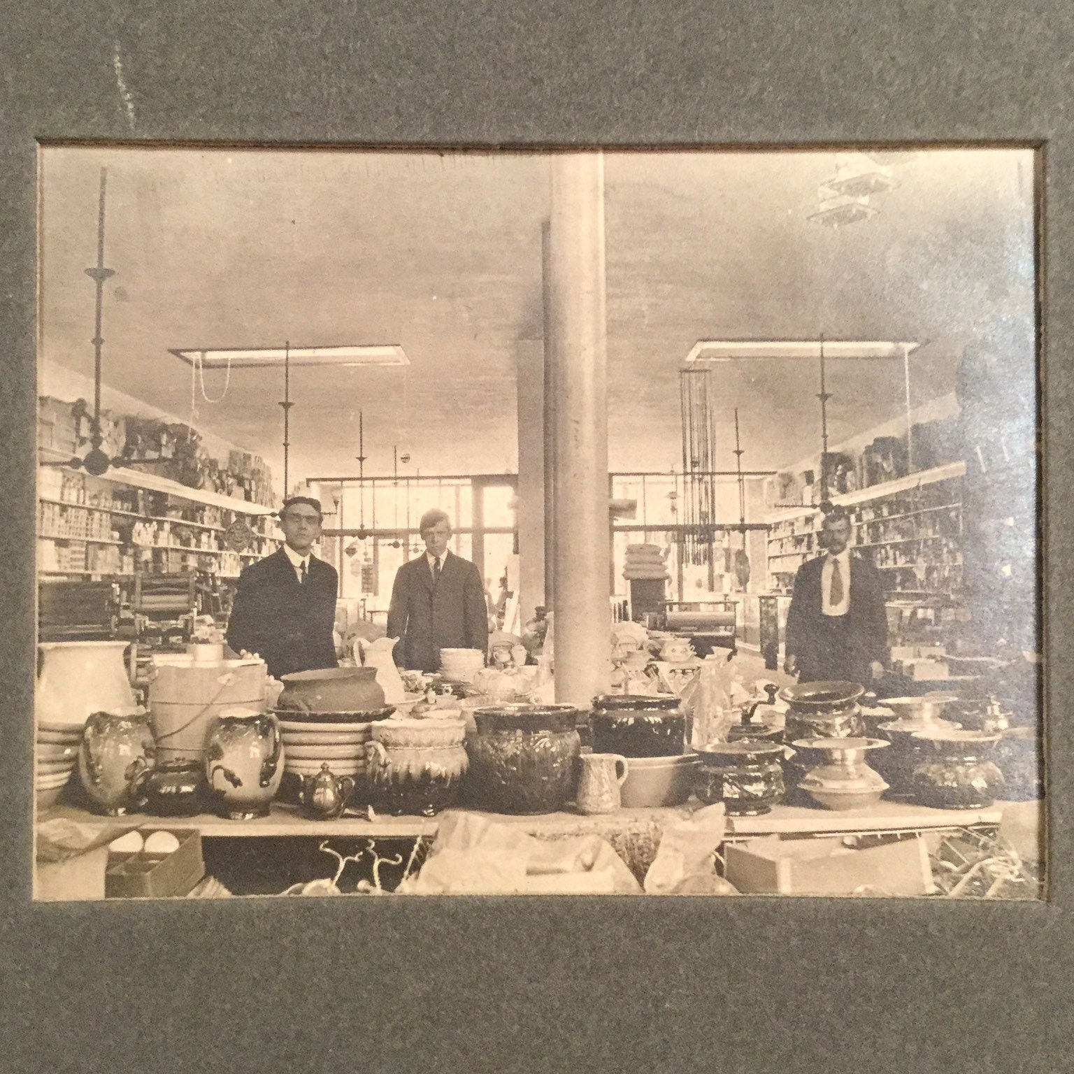 Pottery Store Photo Old Store Interior Photo Cabinet Card | Etsy