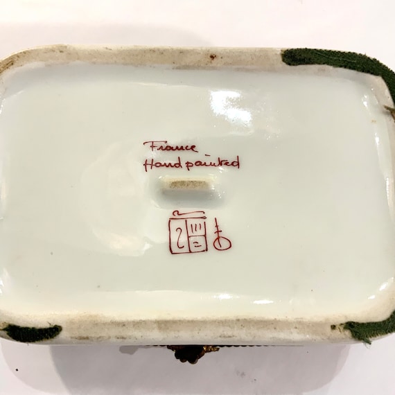 Vintage French Box, Edme Samson French Porcelain Hing… - Gem