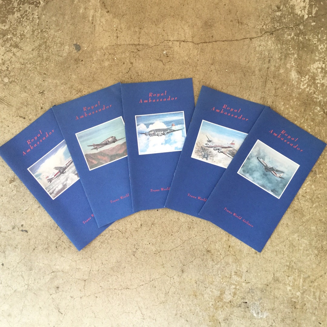 TWA Royal Ambassador Collector Series Menus, All Ten, Ca: 1995. - Etsy
