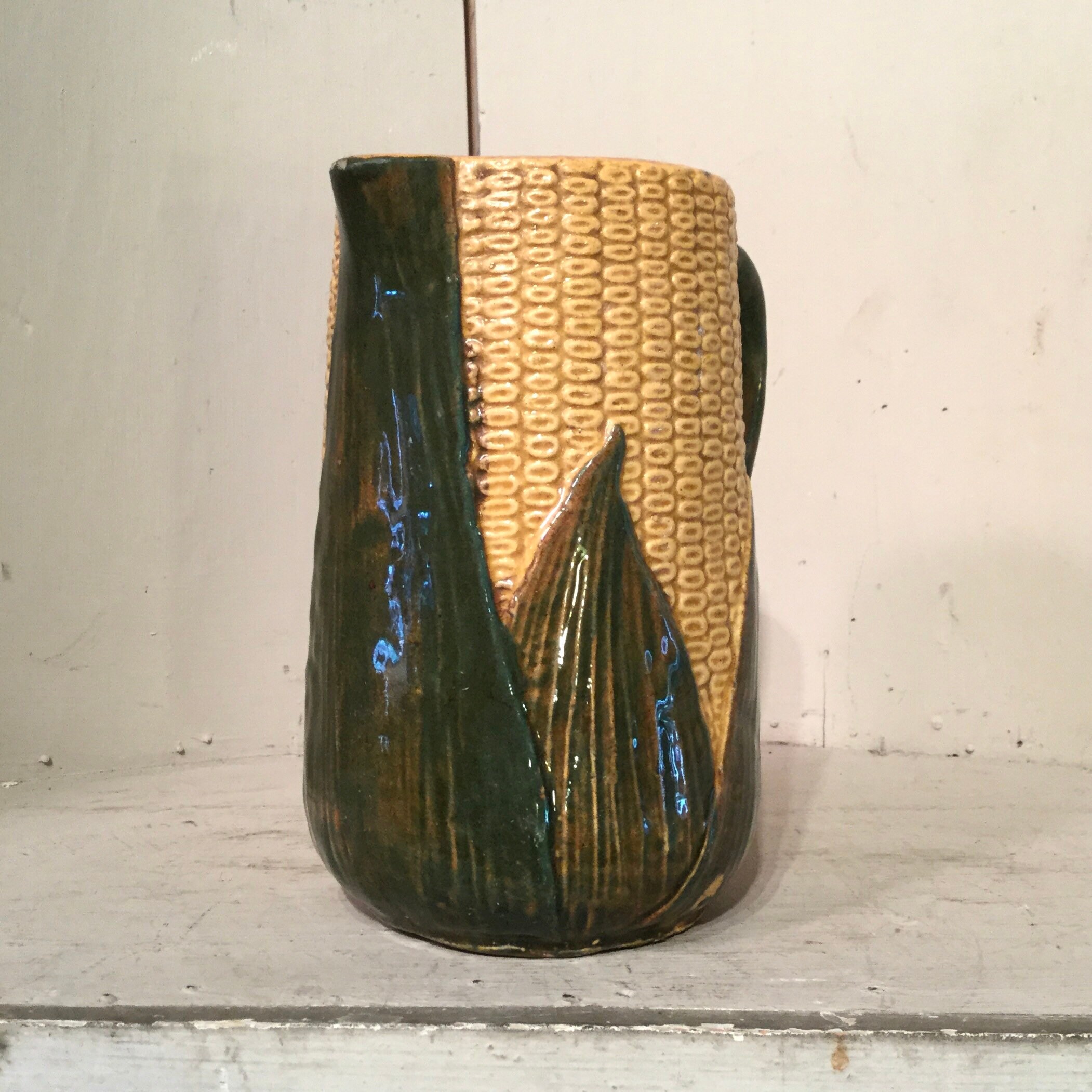 Antique Corn Pitcher Mccoy Majolica Ca: 1910. - Etsy