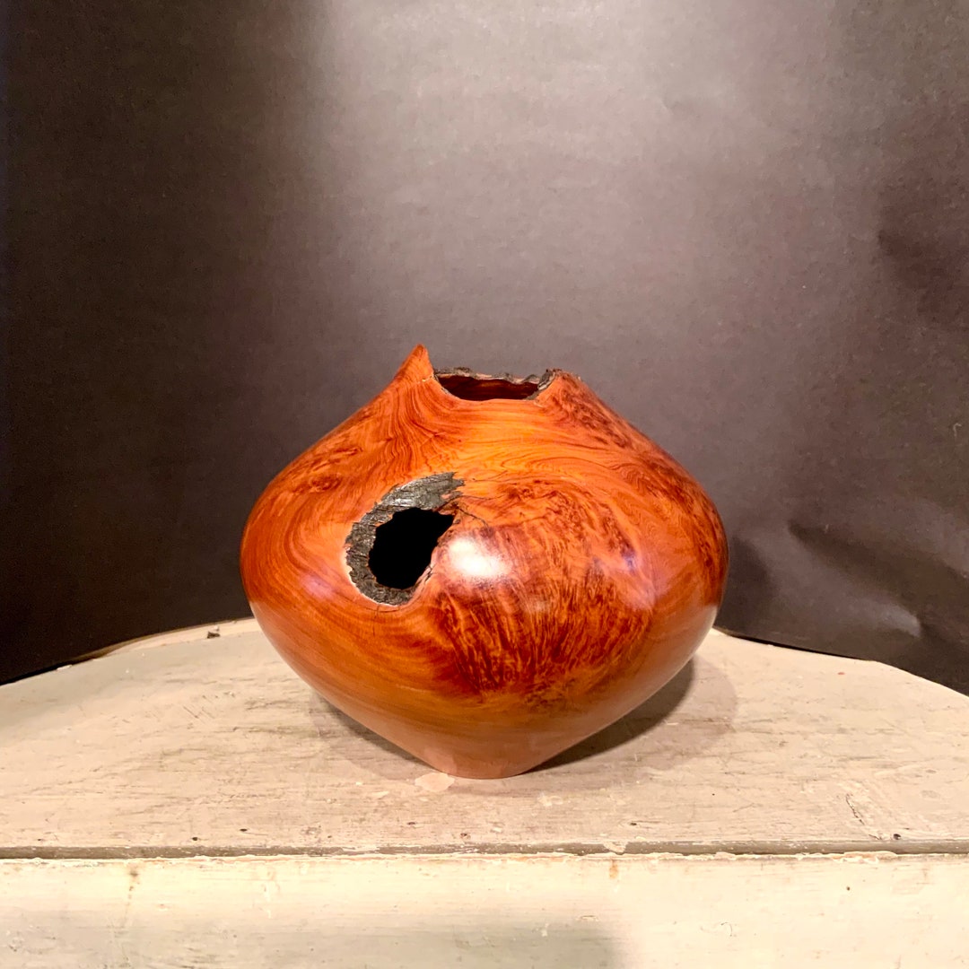 Stunning Jerry Wedekind Turned Wood Vessel, Juniper Burl, Ca: 1990. - Etsy