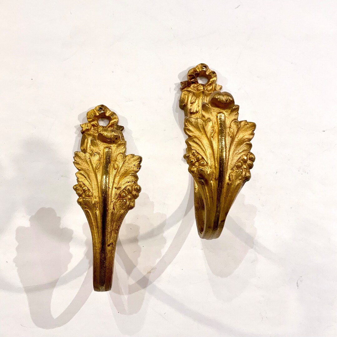 Antique French Curtain Tiebacks Gilt Bronze Tiebacks Ca: - Etsy