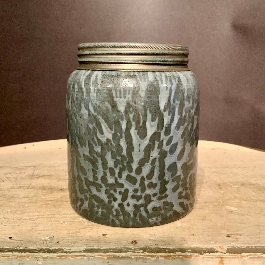 Antique Graniteware Canning, or Coffee Jar, Rare, Ca: 1910. - Etsy