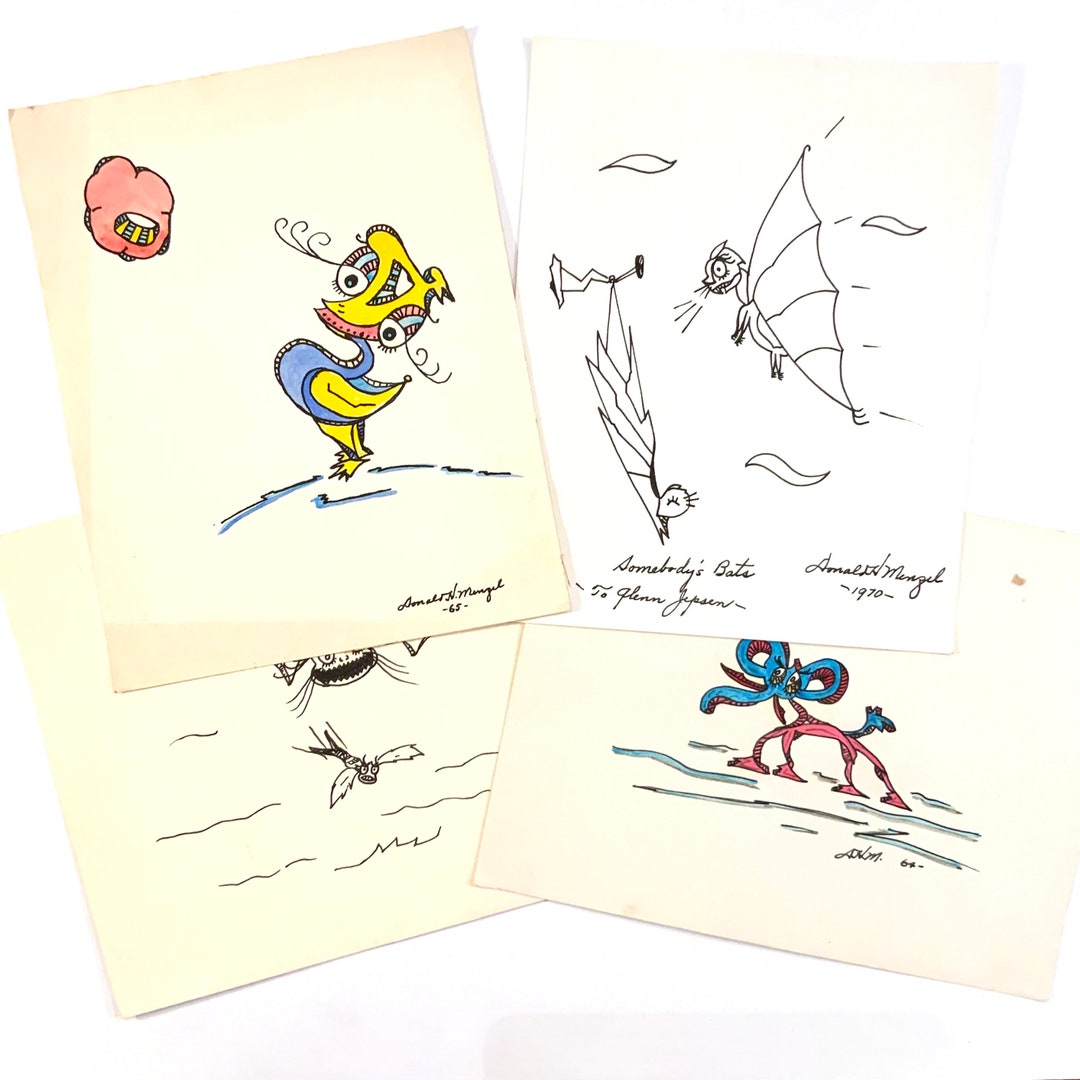 Donald Menzel Signed Martian Drawings With Paperwork, and All Four ...