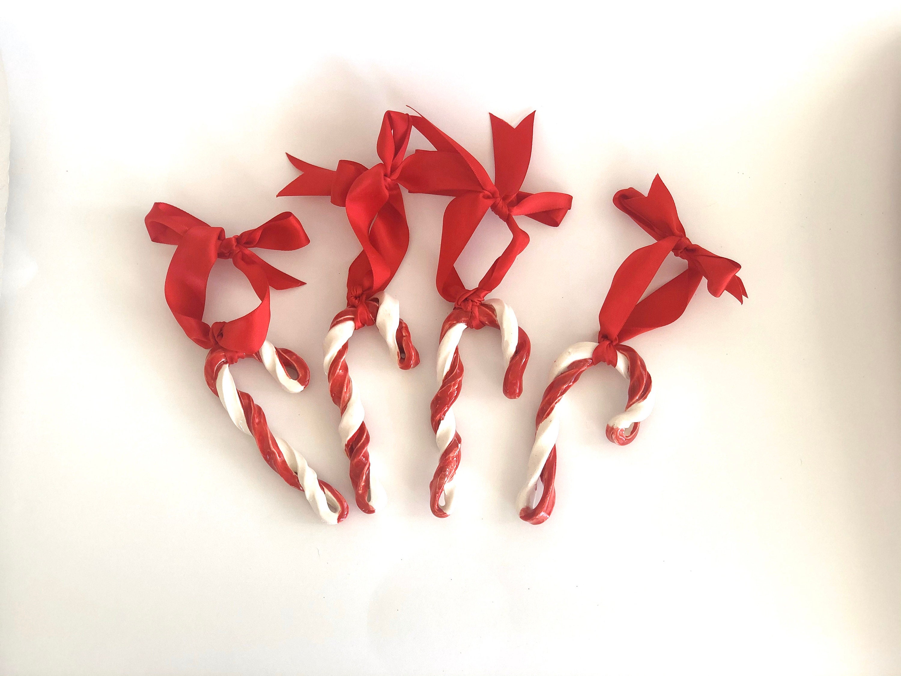 Small 4 Candy Cane, Candy Cane Ornament, Handmade Candy Cane, Candy ...