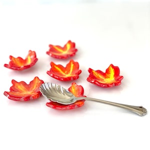 Fall Spoon Rest Autumn Kitchen Decor Fall Leaf Decor - Etsy