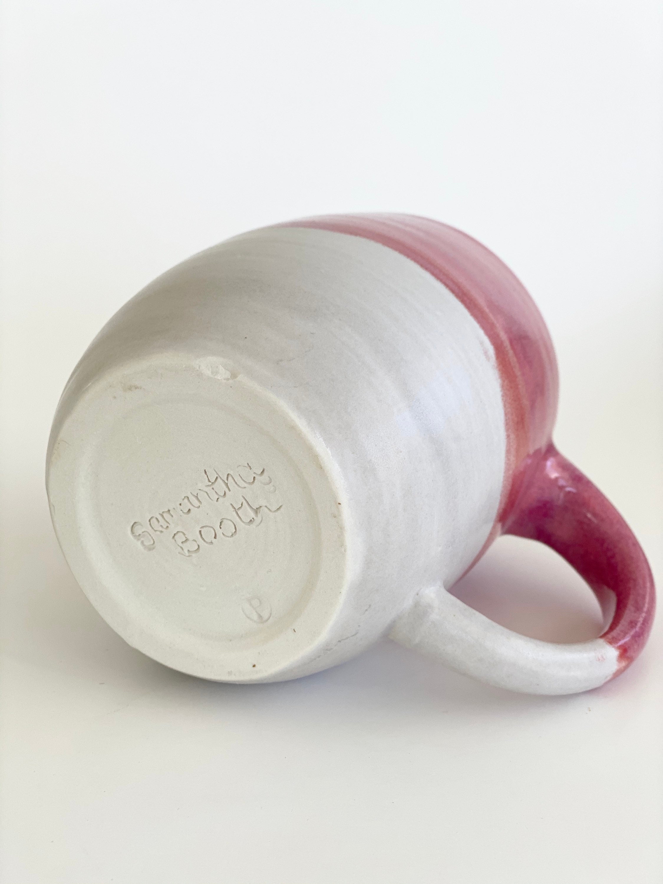 Pink Porcelain Mug, Coffee Mug, Handmade Coffee Mug, Pink Mug, Handmade ...