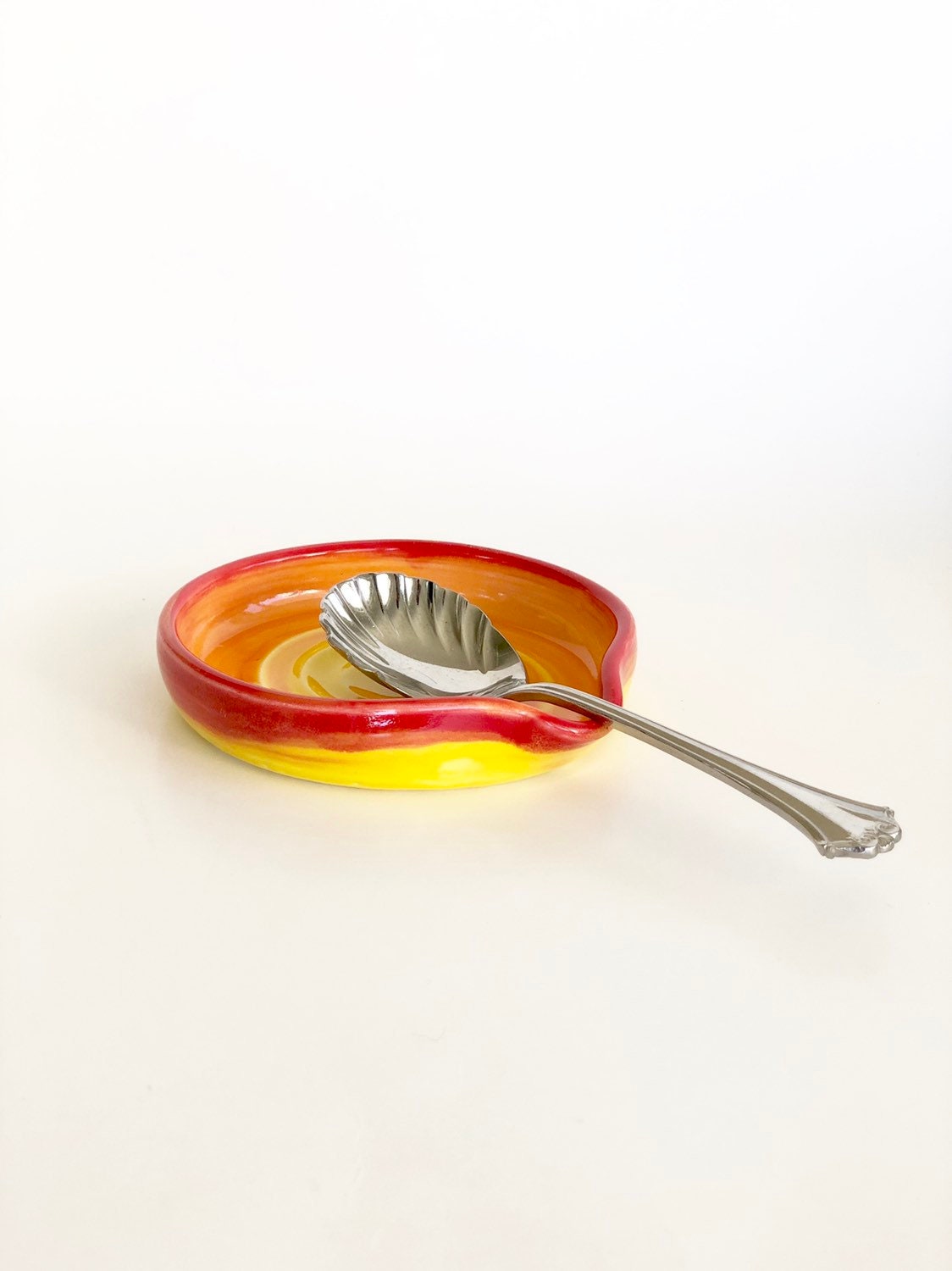 Yellow Spoon Rest, Orange Spoon Rest, Red Spoon Rest Handmade, Spoon ...