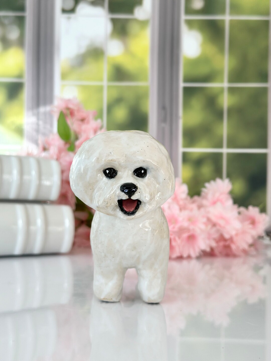 Bichon Frise Gift Air Planter Bichon Gift Bichon Dog Art Bichon Statue ...