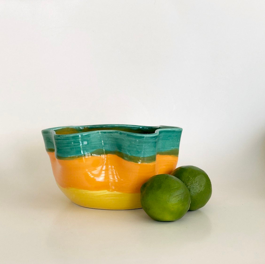 Ceramic Fruit Bowl, Fruit Salad Bowl, Handmade Foodie Gift, Wheel ...