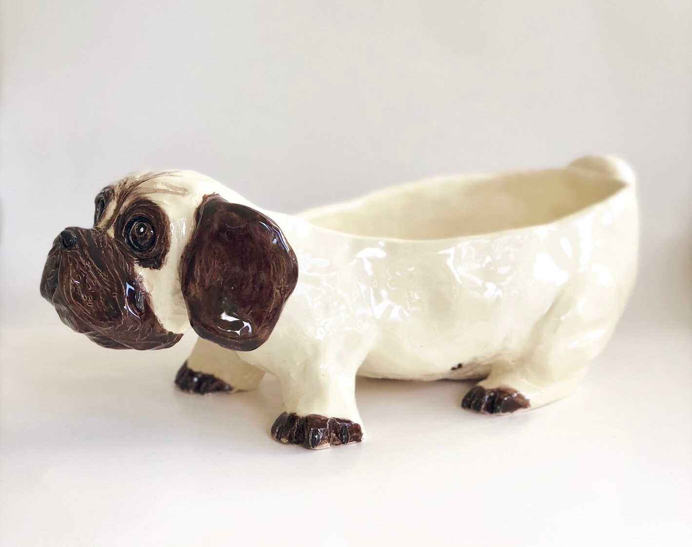 Pug Succulent Pot, Pug Succulent Planter, Pug Pot, Pug Lover Gift ...