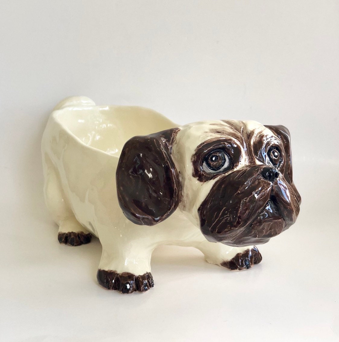 Pug Succulent Pot, Pug Succulent Planter, Pug Pot, Pug Lover Gift ...