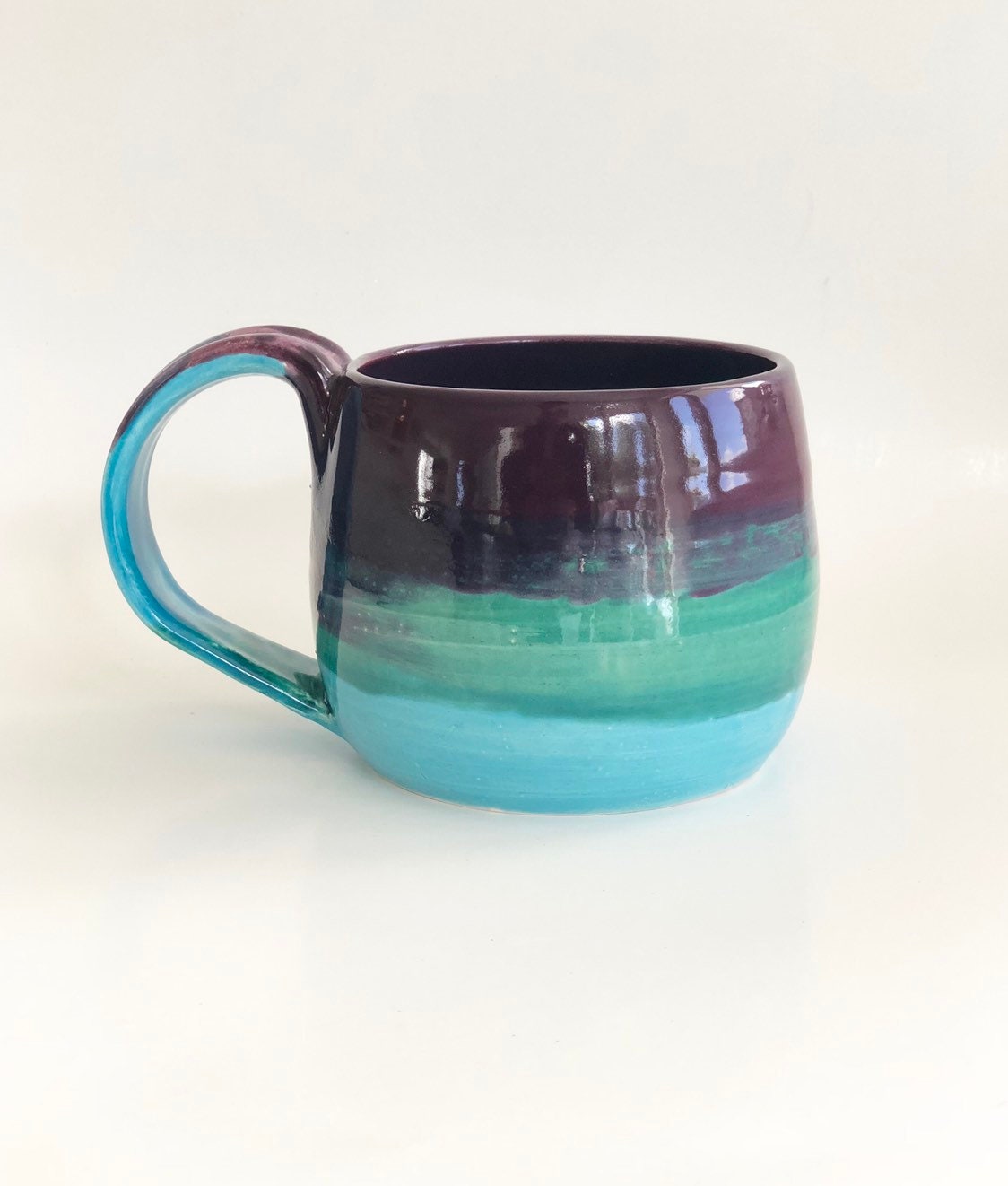 Rainbow Mug, Coffee Mug, Handmade Mug, Pottery Mug, Rainbow Coffee Mug ...