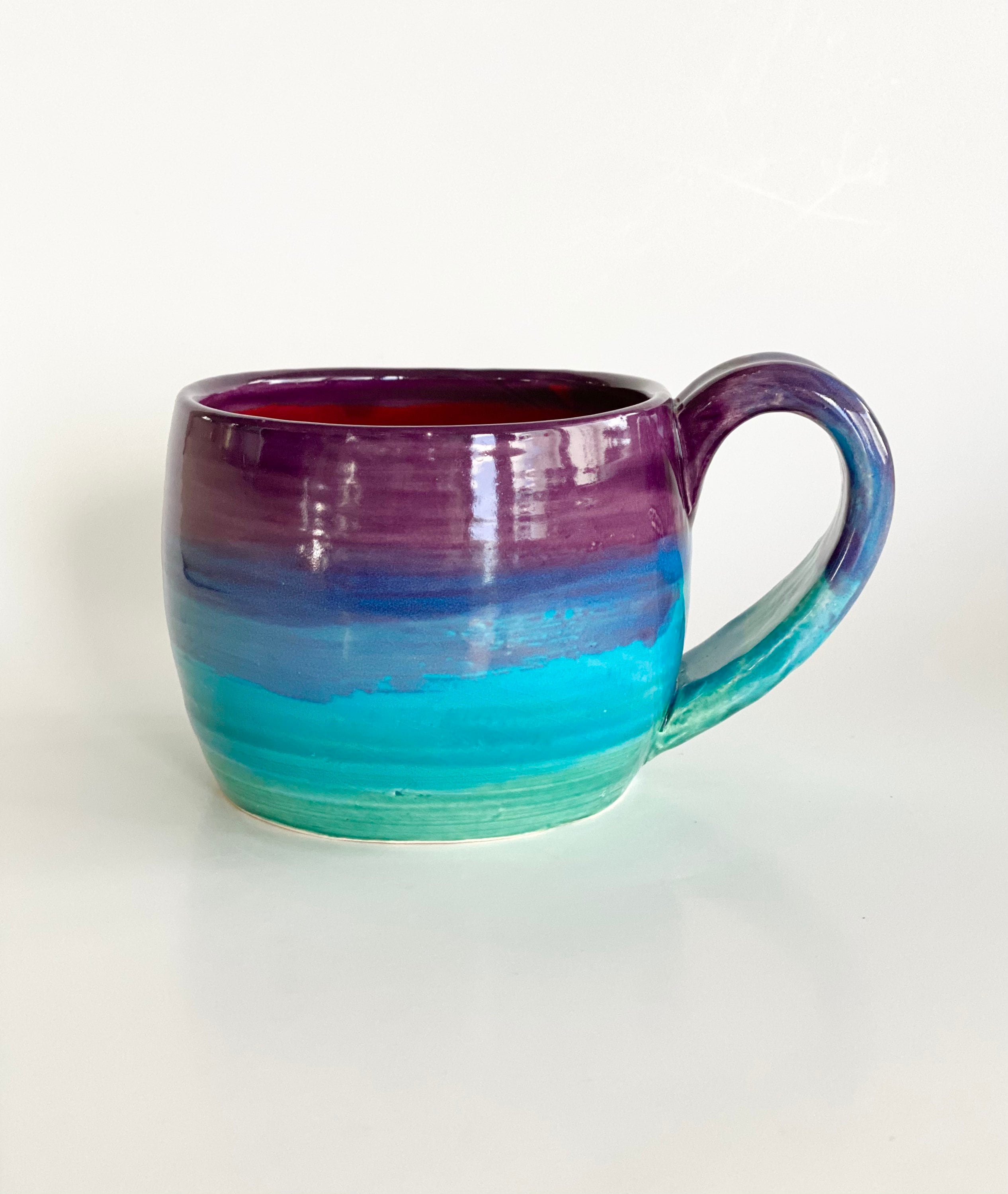 Rainbow Mug, Coffee Mug, Handmade Mug, Pottery Mug, Coffee Lover Gift ...