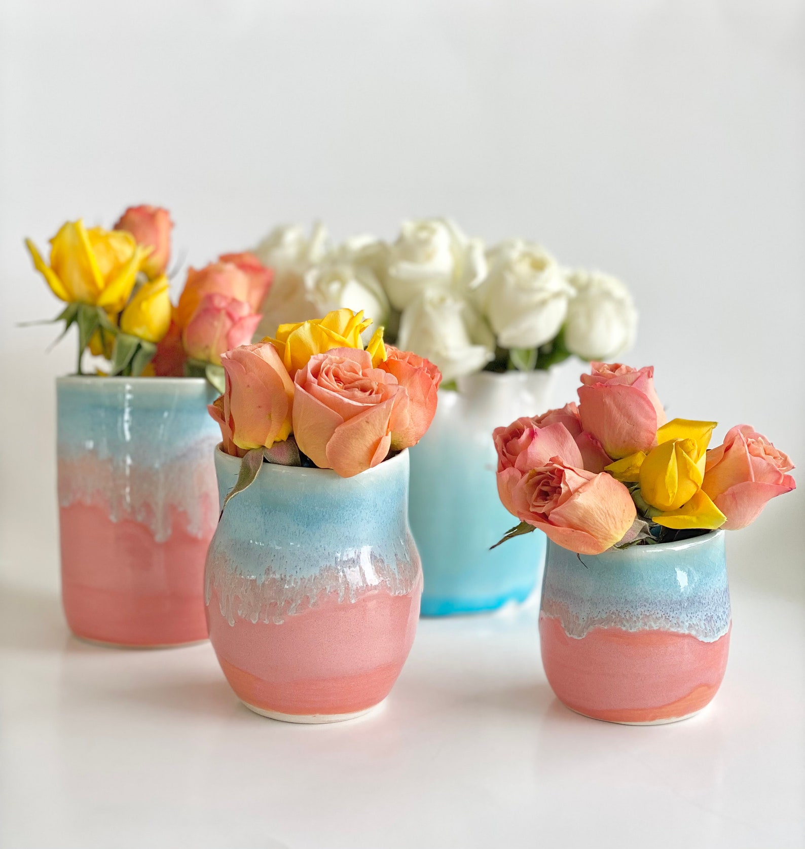 Ceramic Vase Small Vase Mini Vase Mini Flower Vase Pink - Etsy