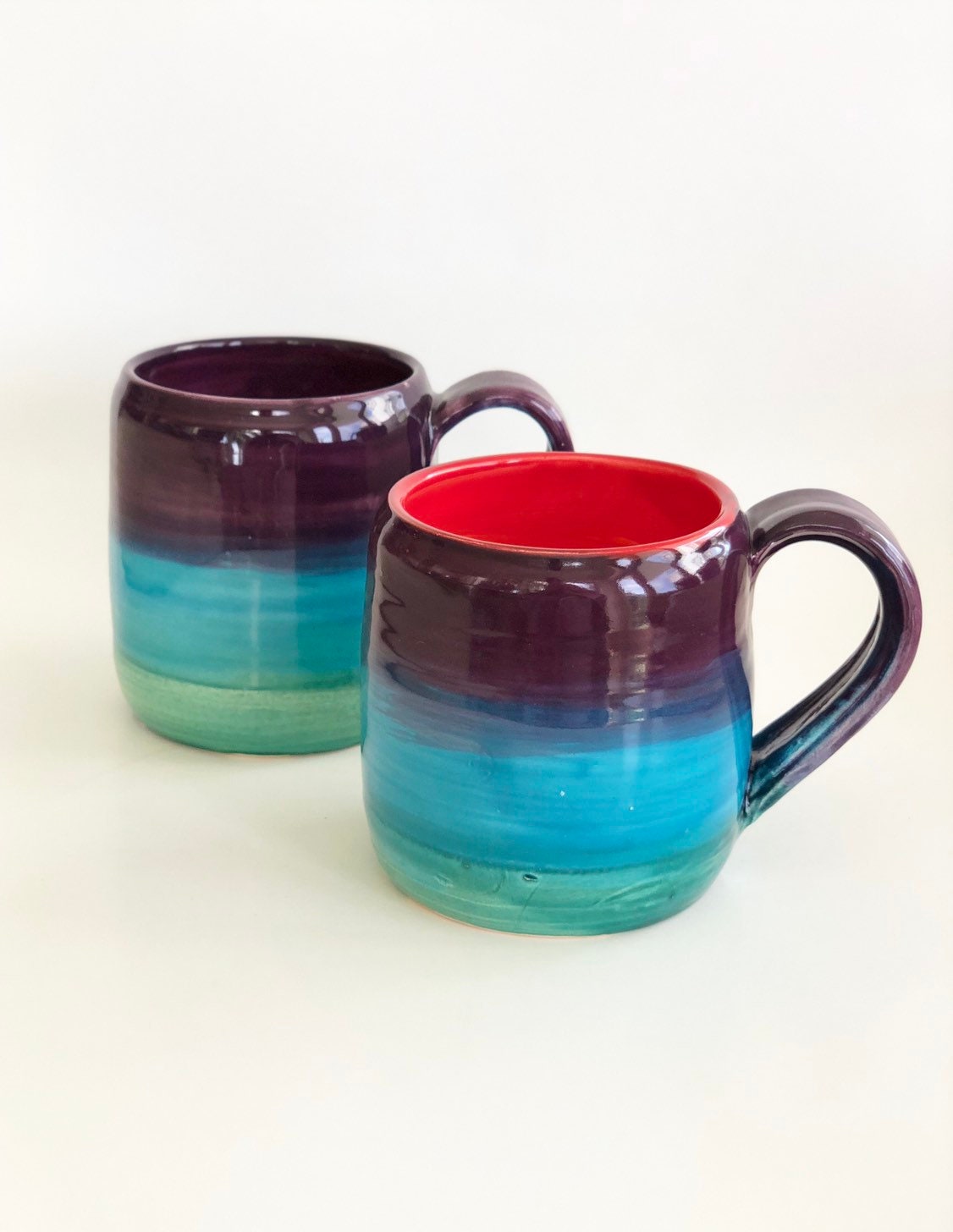 Rainbow Mug, Coffee Mug, Handmade Mug, Pottery Mug, Coffee Lover Gift ...