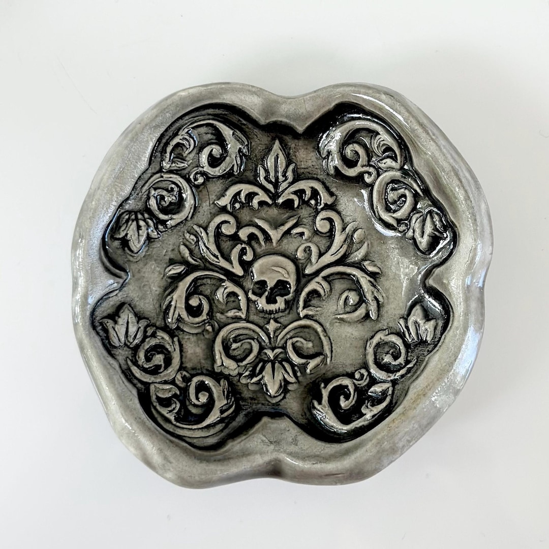 Skull Spoon Rest Gothic Vintage Inspired Coffee Bar Station Teaspoon ...