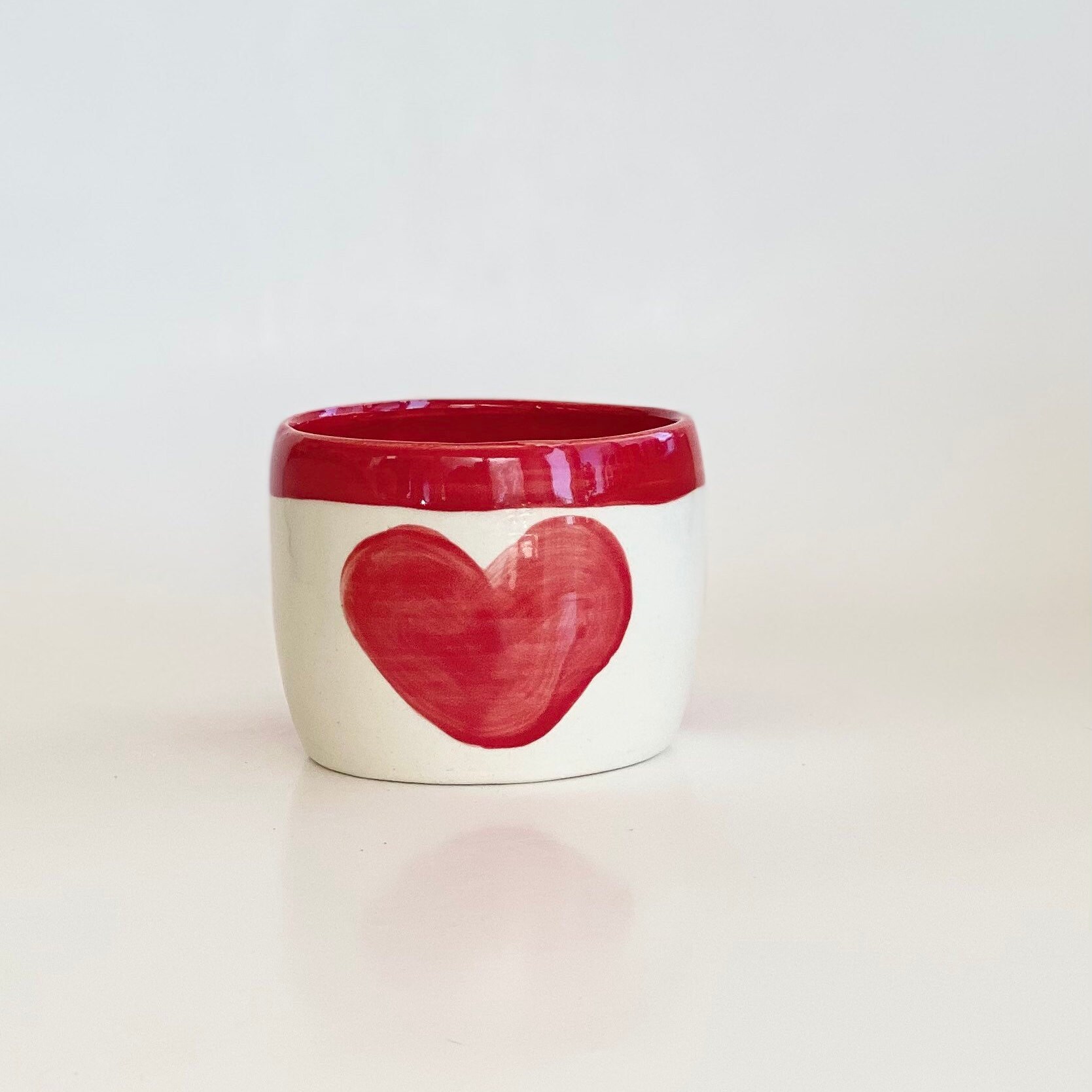 Heart Planter Pot, Valentine’s Day Gift, Girlfriend Gift, Red Planter ...