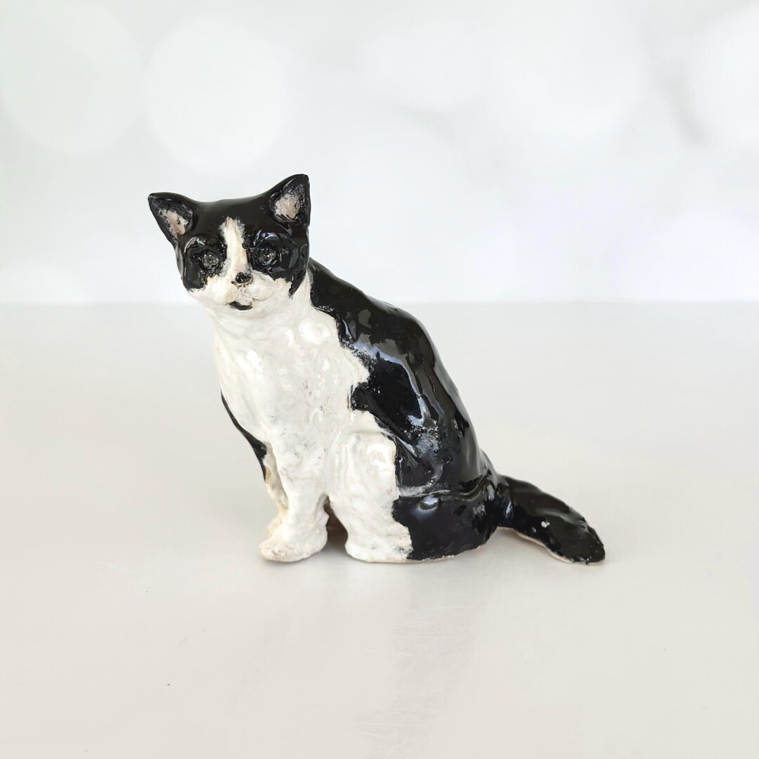 Handmade Cat Sculpture: Coffee Table Cat Art Decor - Etsy