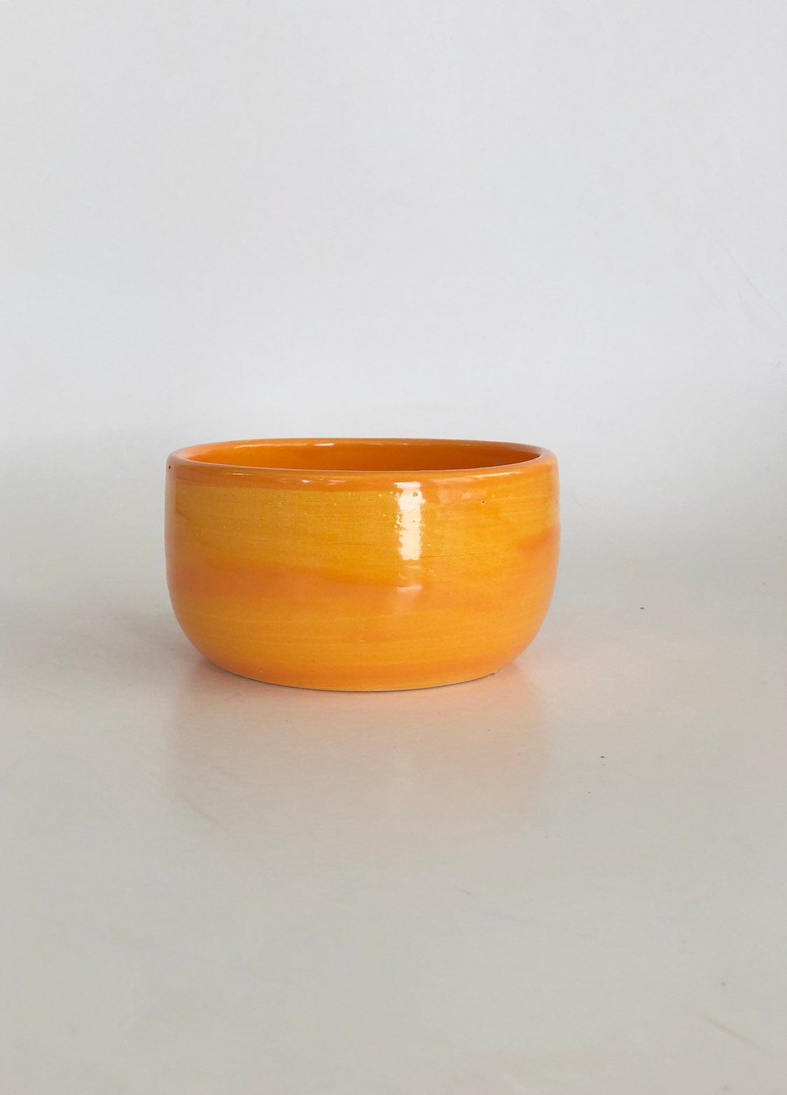 Mini Orange Planter Pot No Drainage Holes