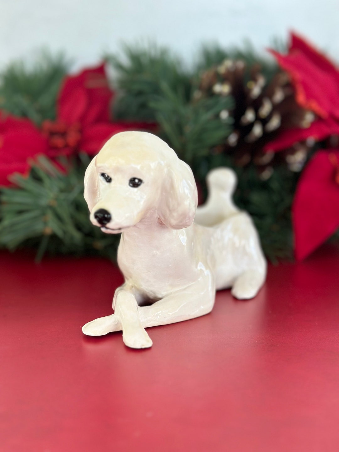 Standard White Poodle Air Planter Gift Ceramic Air Planter Dog Gift Air ...