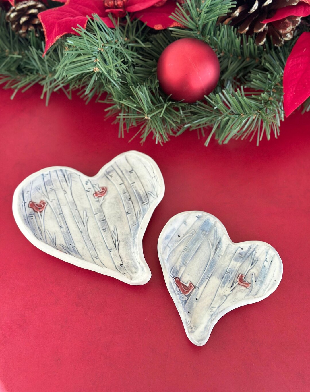 Handmade Porcelain Cardinal Plate: Woodland Cottagecore Decor - Etsy