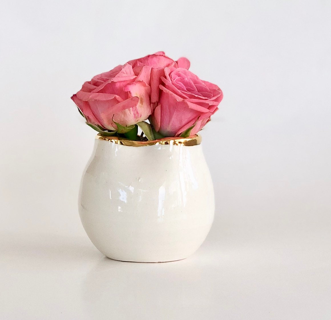 Mini Vase, White Pot, Valentine’s Gift, Mother’s Day Gift, Mini White ...